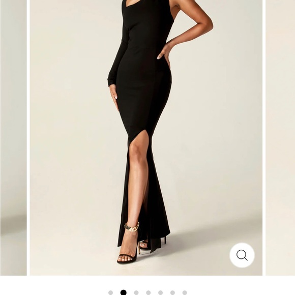 Alieva | Dresses | Lilux One Shoulder Modern Maxi Dress Black | Poshmark